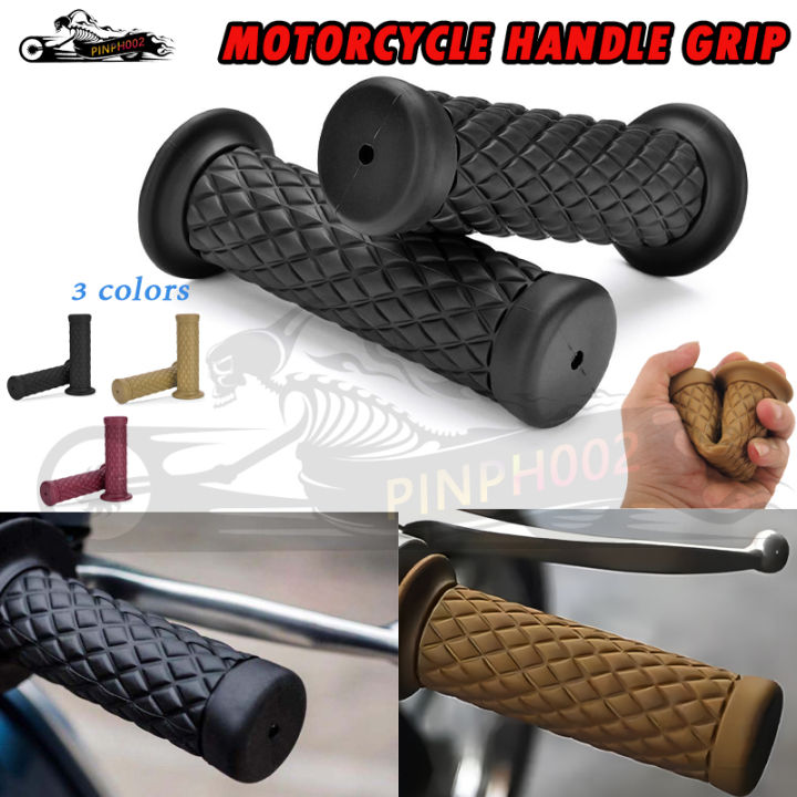 Pinph Motorcycle Handle Grip Rubber Motorbike Handlebar Grip Universal ...