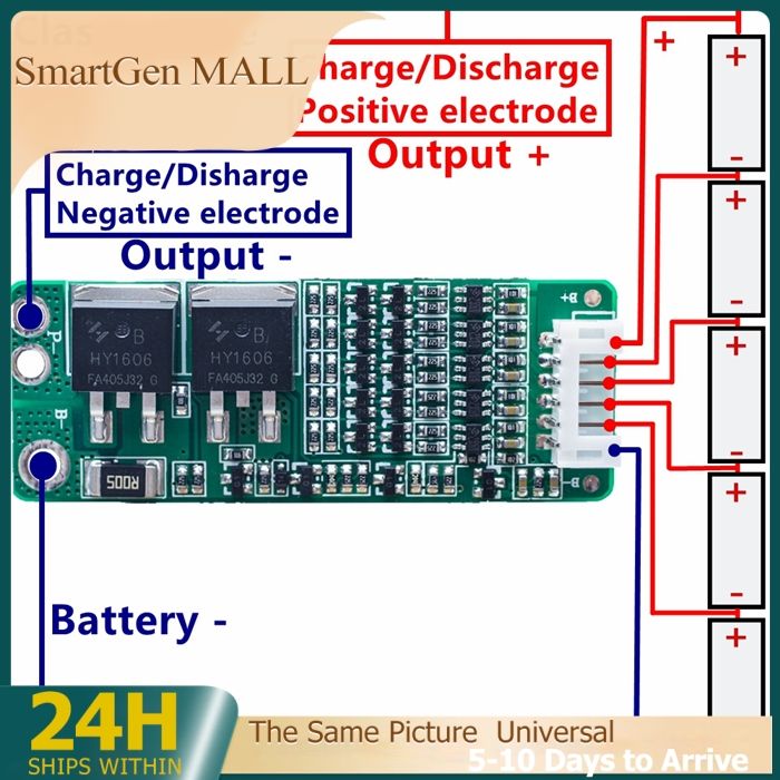 SmartGen MALL 5S 15A Li-ion Lithium BMS 18650 Charger Protection Board ...