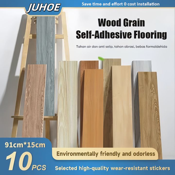 10PCS Floor Stickers 2MM Thick Vinyl Tile Flooring Waterproof Home ...