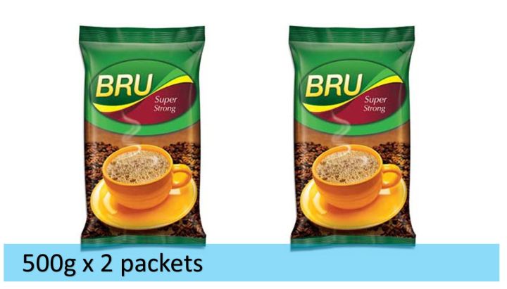 Bru Coffee Super Strong 500g (2 packets) ( new pack red colour) | Lazada