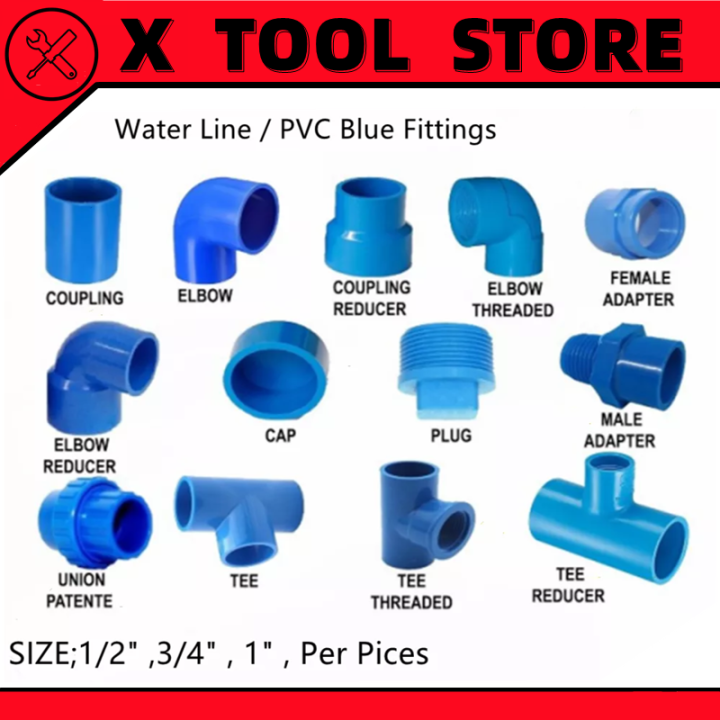 PVC Blue Water Pipe Fittings Wholesale Elbow,Tee,Plug,Male Female ...