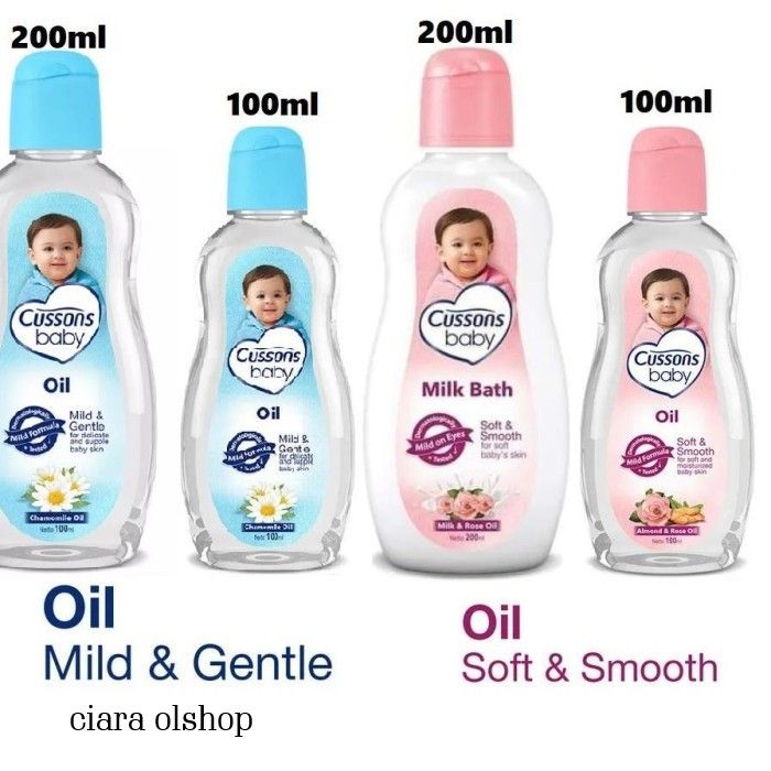 Cussons Baby Oil 100 ml dan 200 ml (100ml+100ml ) | Lazada Indonesia