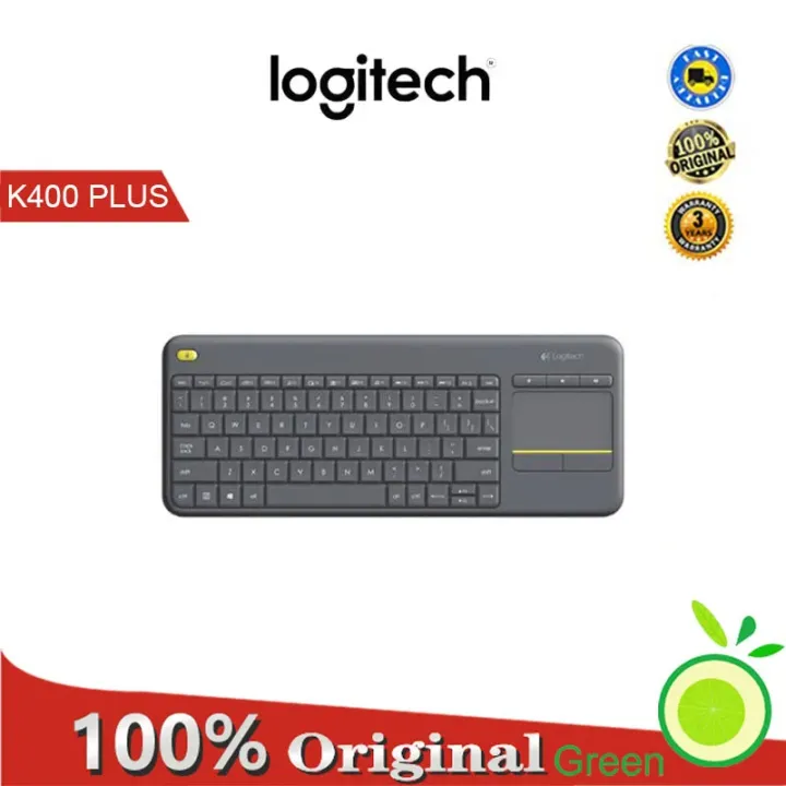 Logitech K400 PLUS Wireless Touch Keyboard With Remote Touchpad 2.4Ghz ...