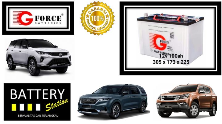 aki basah 95d31r nx120-7 12v100ah g force FORTUNER TERRANO KIA KARNIVAL ...