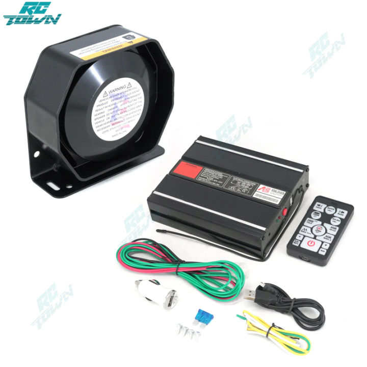 2024!!12V 200W 18 Tones Warning Emergency Siren PA System With Handheld ...