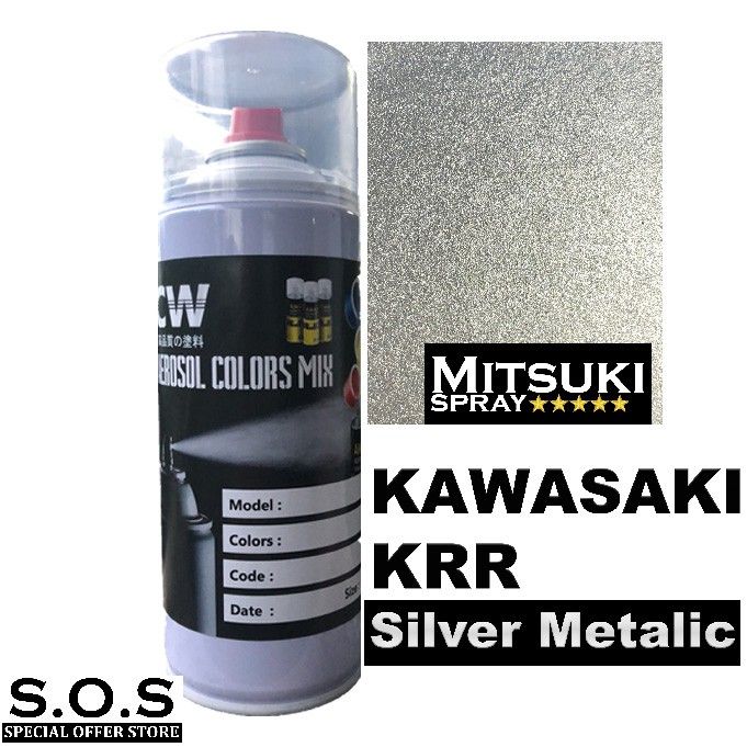 Kawasaki KRR Silver Metalic 2K Paint K17514 Cat Motor Spray 400ml | Lazada