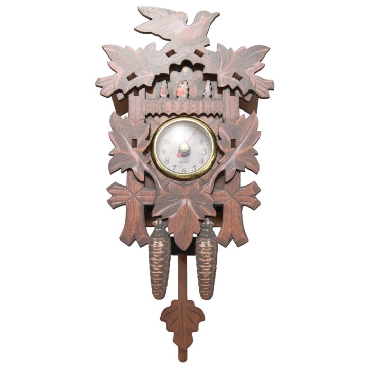 Vintage Home Decorative Bird Wall Clock Hanging Wood Cuckoo Clock ...