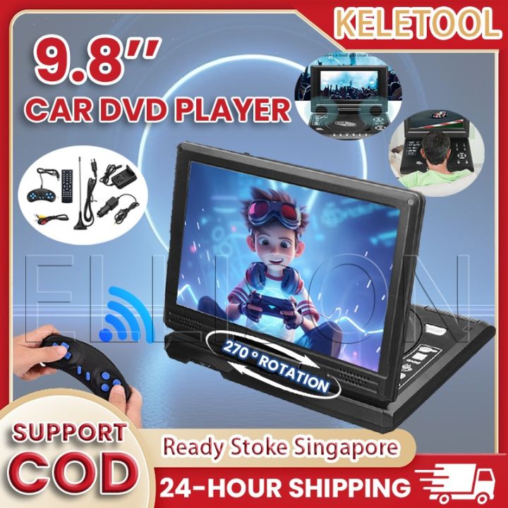Multi System 1080P HD DVD Player 9.8Inches Portable VCD CD Player ...