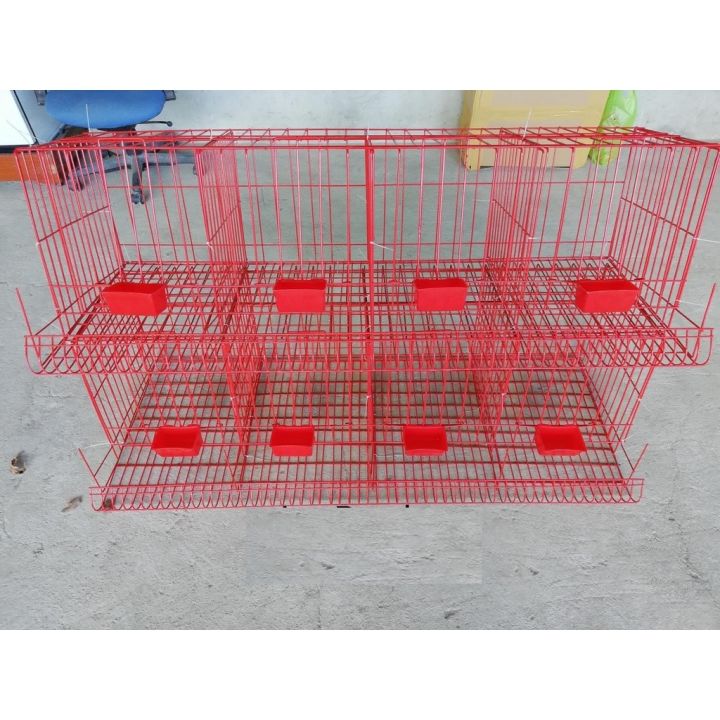 ♞Battery Cages 4 Doors Coated Red | Lazada PH