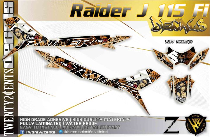 High-Quality Decals and Stickers for raider j 115 fi (tribal) | Lazada PH