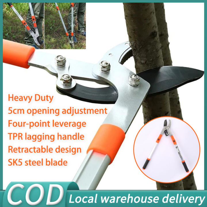 Retractable Garden Tree Pruning Shears High Branch Pruning Tool Ratchet Secater Long Telescopic ...
