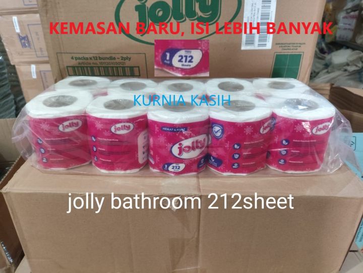 tissu tisu tissue JOLLY toilet roll bathroom 212s 10rol/pak | Lazada ...
