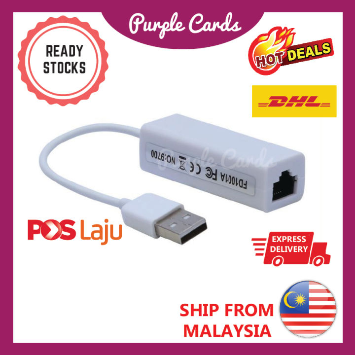 USB to RJ45 Ethernet LAN Adapter Converter / USB to Lan Converter / USB ...