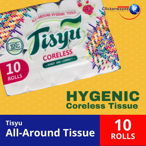 PACK OF 10 | 20 ROLLS Tisyu Coreless Hygienic Tissue 2 Ply | Lazada PH