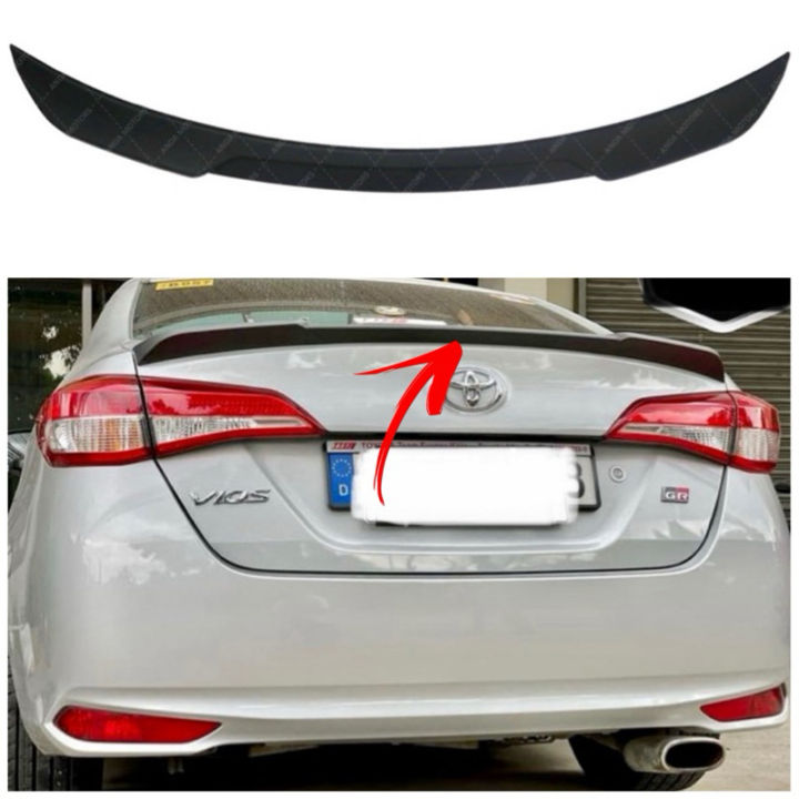 Toyota Vios J XE XLE E G 2013 to 2025 GR Ducktail Spoiler for Painting Thailand Made ( Vios ...