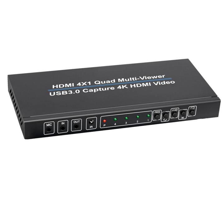 4K -Compatible 4x1 Screen Splitter Picture-In-Picture USB3.0 Video ...