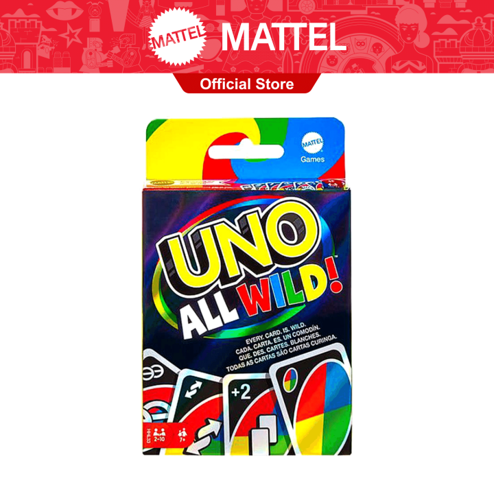 Mattel Games UNO All Wild Card Game with 112 Cards, Gift for Kid ...