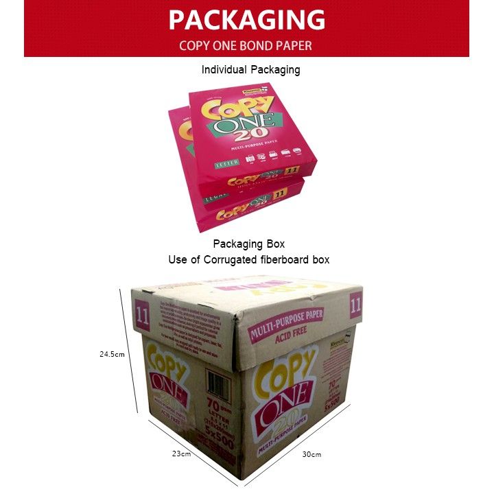 COPY ONE Bond Paper 70gsm Short - A4 - Long Size (1 ream) | Lazada PH