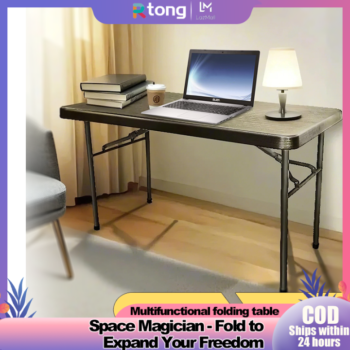 [Rtong] Small Table Folding Foldable Computer Desk Indoor Plastic Heavy ...