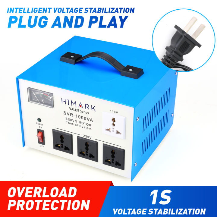 Himark 1000W AVR Automatic Voltage Regulator 1000VA Servo Motor Type ...