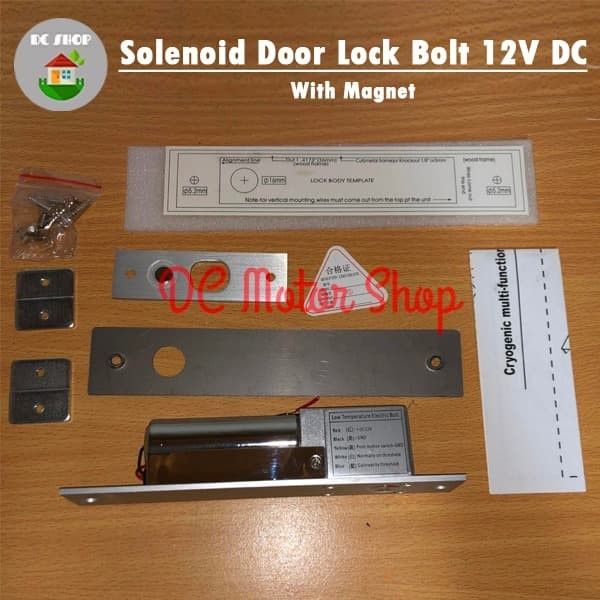 Solenoid Door Lock Drop Bolt Lock for Gl / Wood Door access control ...