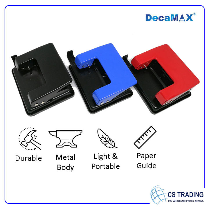 Decamax 2 Hole Punch Puncher Metal Body Light Weight Durable Portable ...
