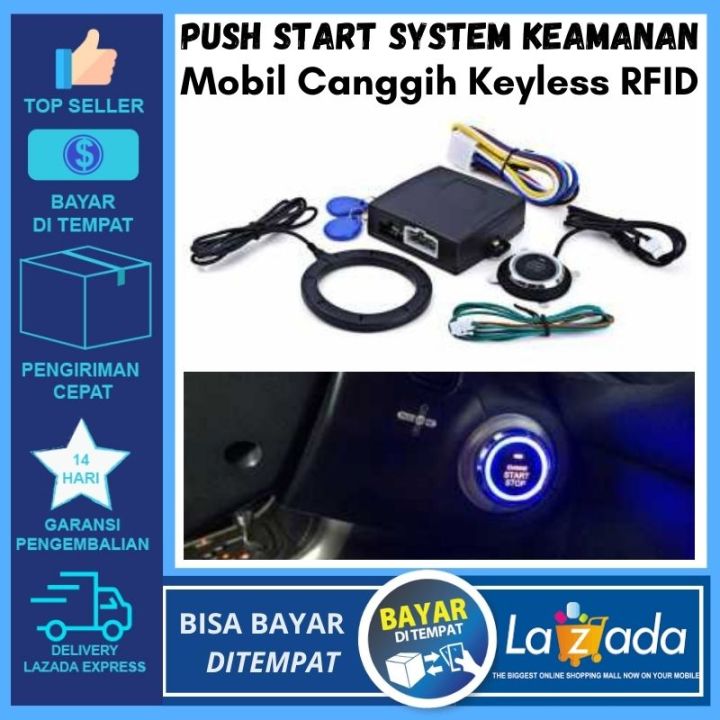 Push Start System Keamanan Mobil Canggih Keyless RFID-Alarm Mobil Push ...