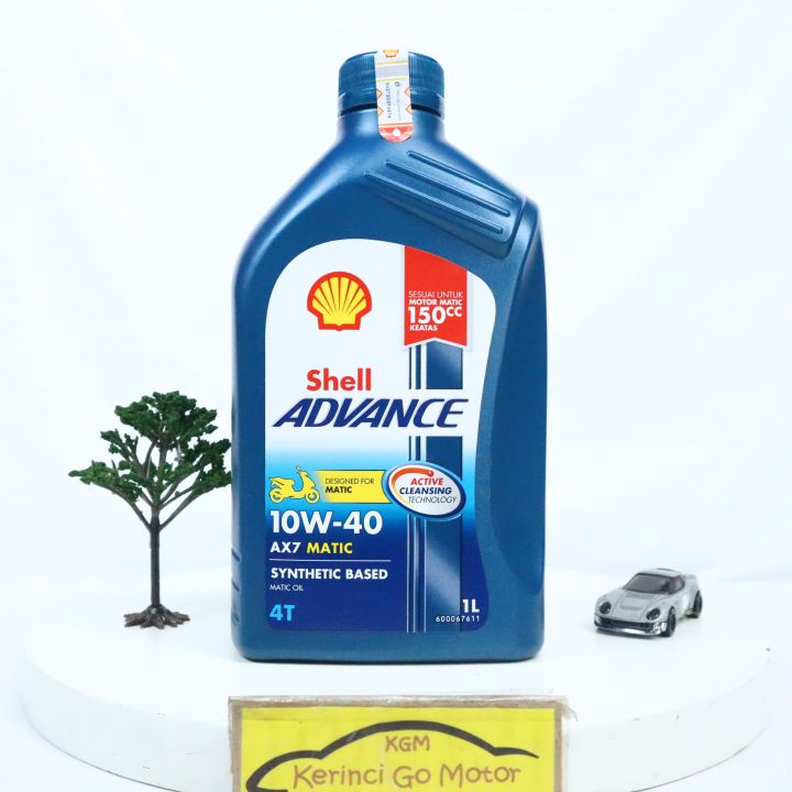 Shell Advance AX7 Matic SAE 10W-40 1 Liter API SN JASO MB Oli Motor ...