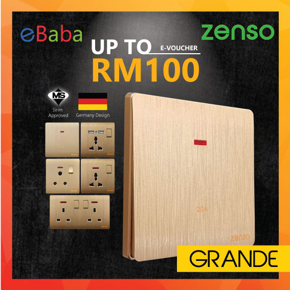 Zenso Grande Switches & Socket - Gold Color #13asocket #multiplesocket ...