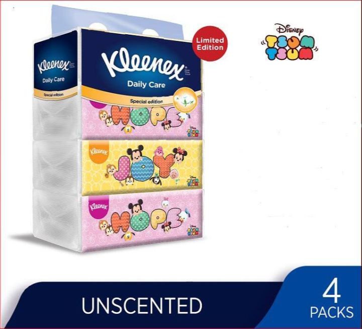 KLEENEX SOFT PACK 2 PLY FACIAL TISSUE l 4 x 160s - LIMITED EDITION ...