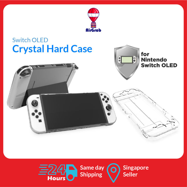 Nintendo Switch OLED Crystal Case Protector Detachable TPU Crystal Hard ...