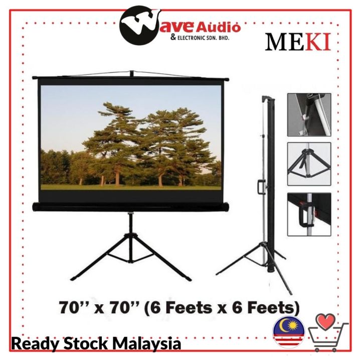 Meki Solid Series Tripod Projector Screen Size 70" X 70" ( 6 X 6 Feets ...