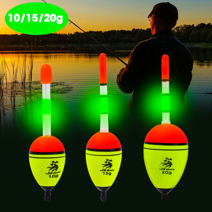 10/15/20g EVA Luminous Fishing Float Long Vertical Night Lighting ...