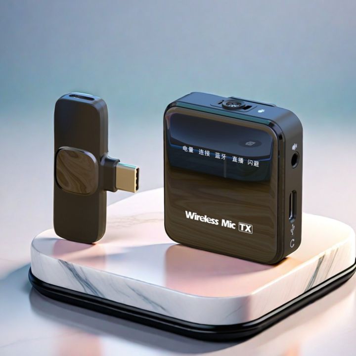 2024 New Lavalier Microphone Square Wireless Lavalier Live Broadcast ...