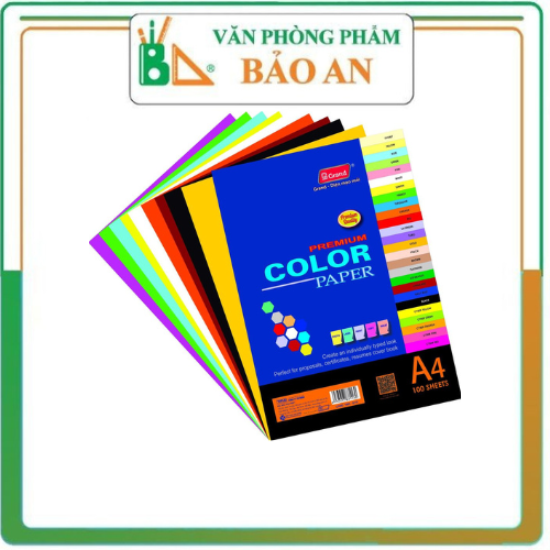 Bìa Trộn A4 - Bìa Màu A4 Pgrand (100 Tờ/Ream) đa dạng màu sắc | Lazada.vn