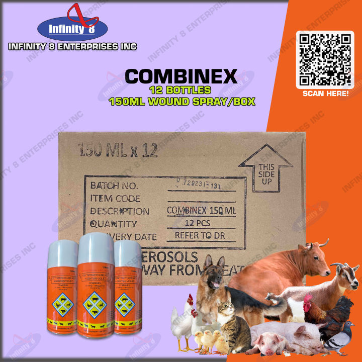 1 BOX COMBINEX WOUND SPRAY 150ML- (12 PIECES) | Lazada PH