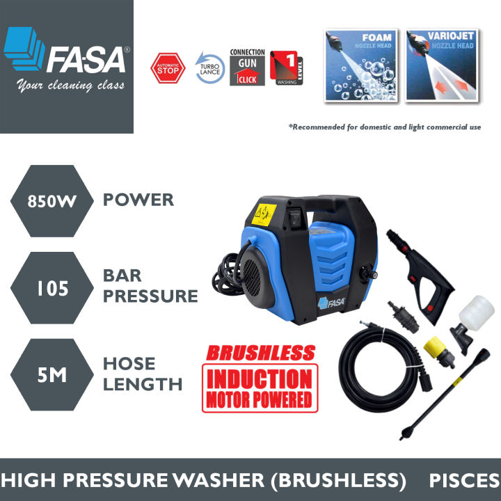 FASA PISCES 105 Bar Brushless Portable High Pressure Washer Cleaner ...