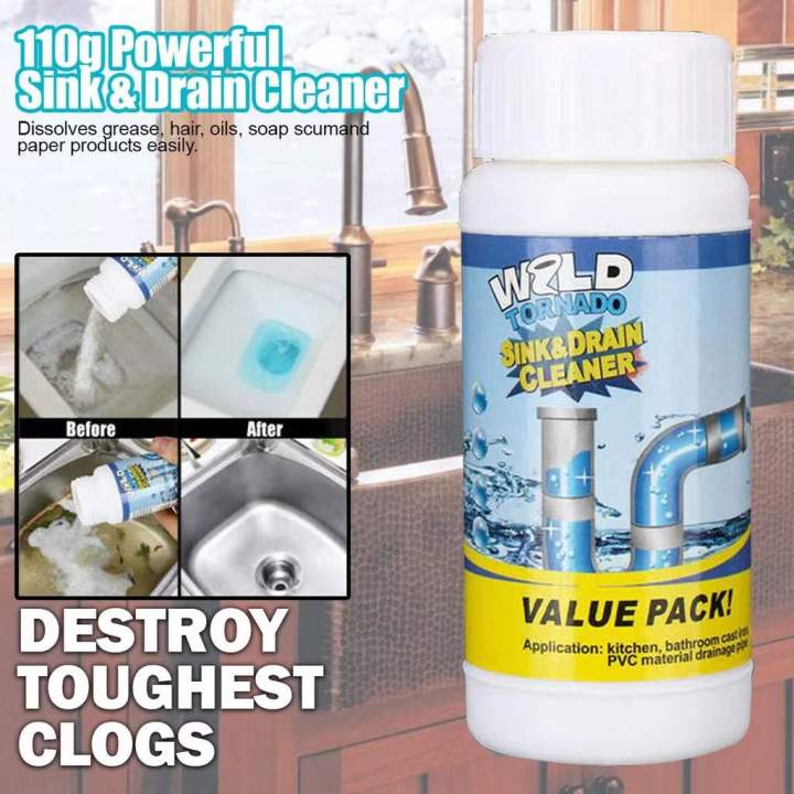 Original Wild Tornado Powerful Sink & Drain Cleaner Quick Foaming High ...