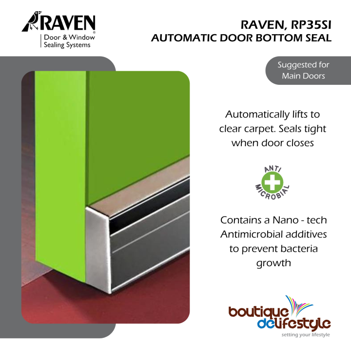 Raven, Automatic Door Bottom Seal, RP35Si with Installation (Perimeter ...