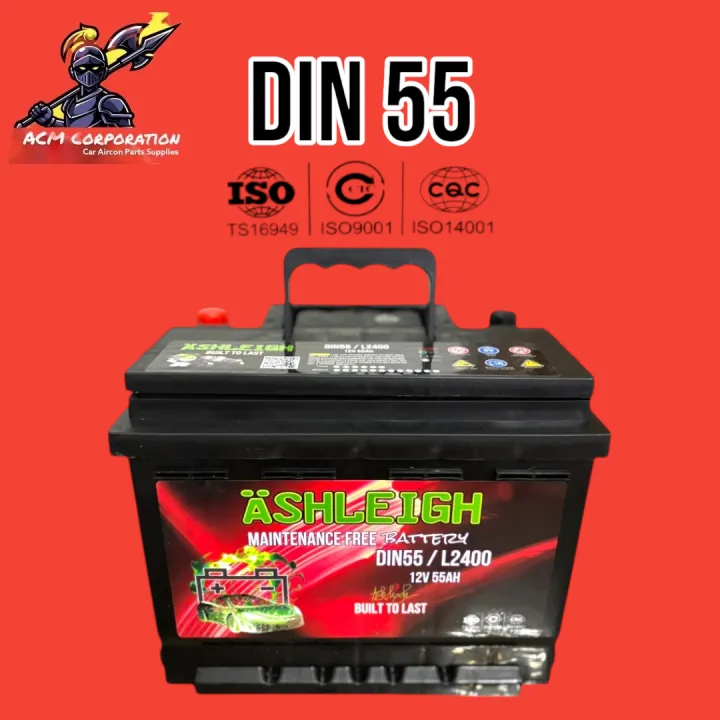 DIN55 Maintenance Free Car Battery 12v L2400 Premium Quality acmcorp ...