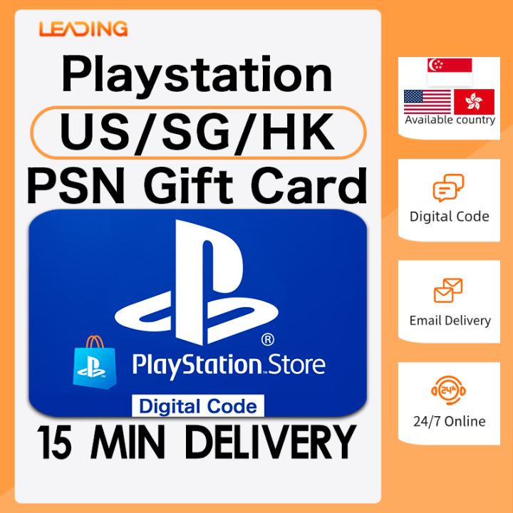 PSN USA/SG/HK⚡S$15~S$100 / $1~$100 / 20HKD-1500HKD⚡PlayStation Gift Card— Digital Code⚡PS PLUS ...