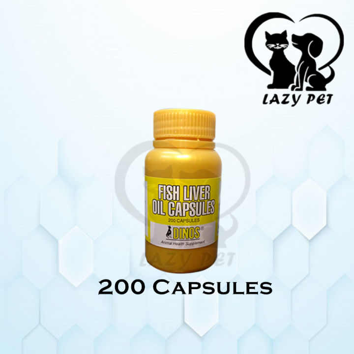 Dinos COD Fish Liver Oil Capsules for Dogs & Cats - 200 Capsules | Lazada