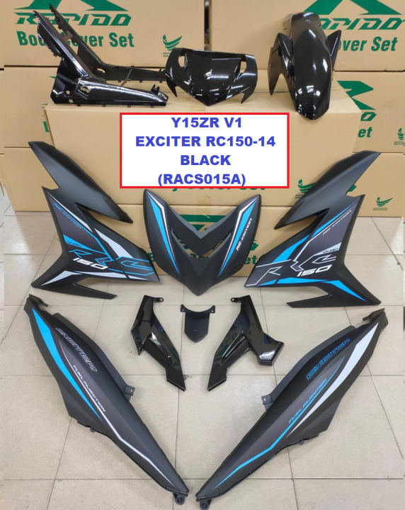 COVERSET Y15ZR V1 - EXCITER RC150-14 BLACK (RACS015A) RAPIDO YAHAMA ...