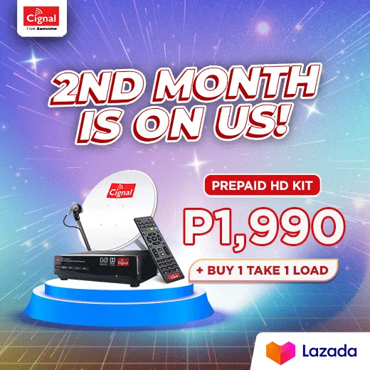 Cignal Prepaid Ultimate HD + BUY 1 TAKE 1 LOAD (Excluded minimum 1k ...