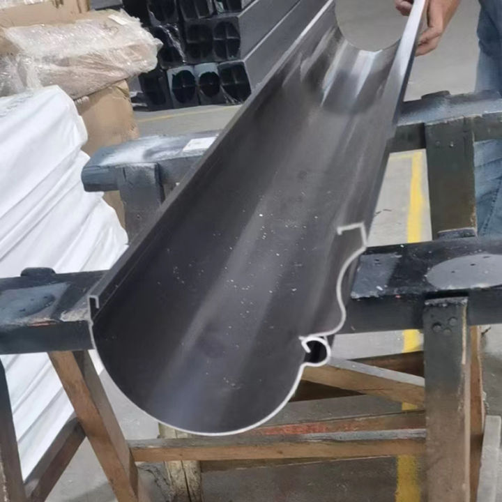 Villa aluminum alloy semi-circular gutter rainwater tank U-shaped ...