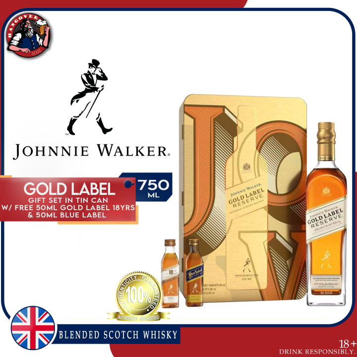 Johnnie Walker Gold Label Scotch Whisky 750mL Festive Edition With Free ...
