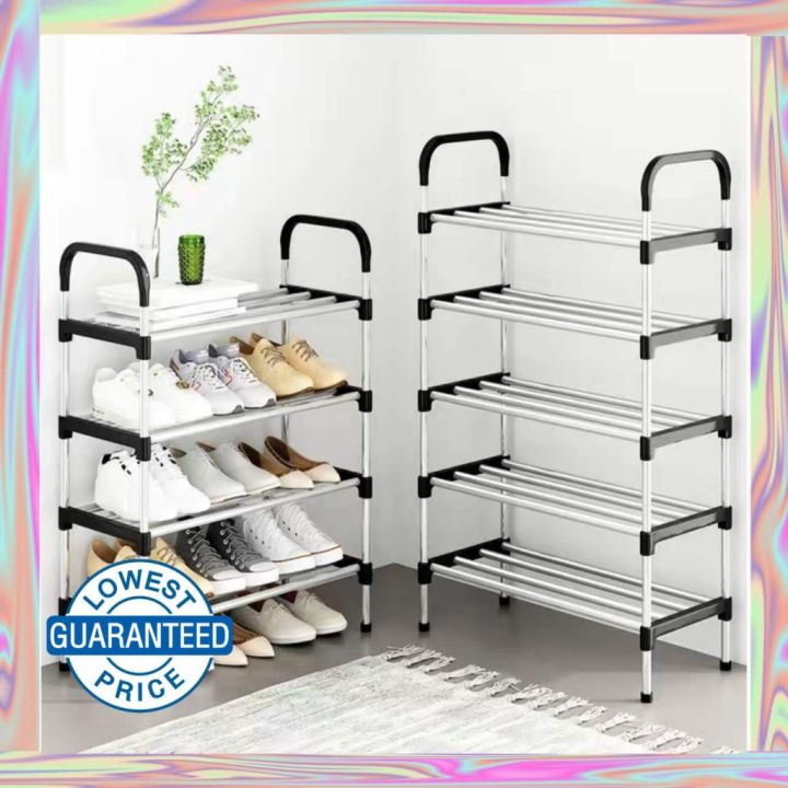 4/5 Tier Shoe Rack Tier Color Snless Steel Stackable Shoe Rack | Lazada PH