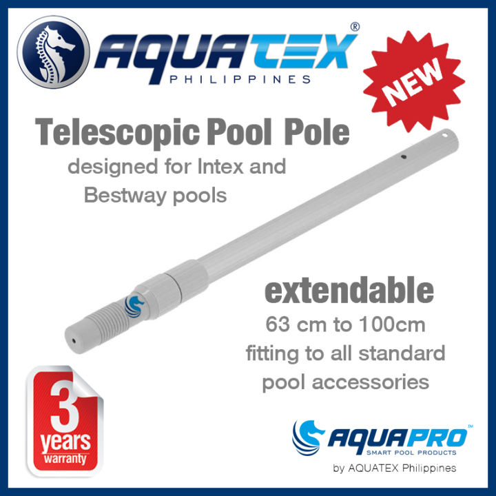 AQUAPRO Telescopic Pool Pole short designed for Intex and Bestway ...