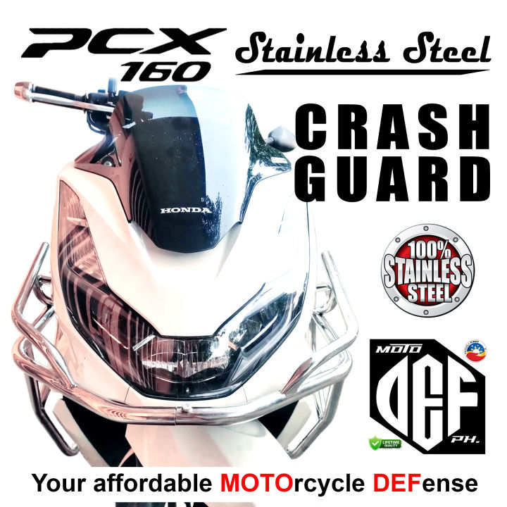 HONDA PCX 160 CRASH GUARD STAINLESS STEEL MOTORCYCLE ARMOR CRASHGUARD ...
