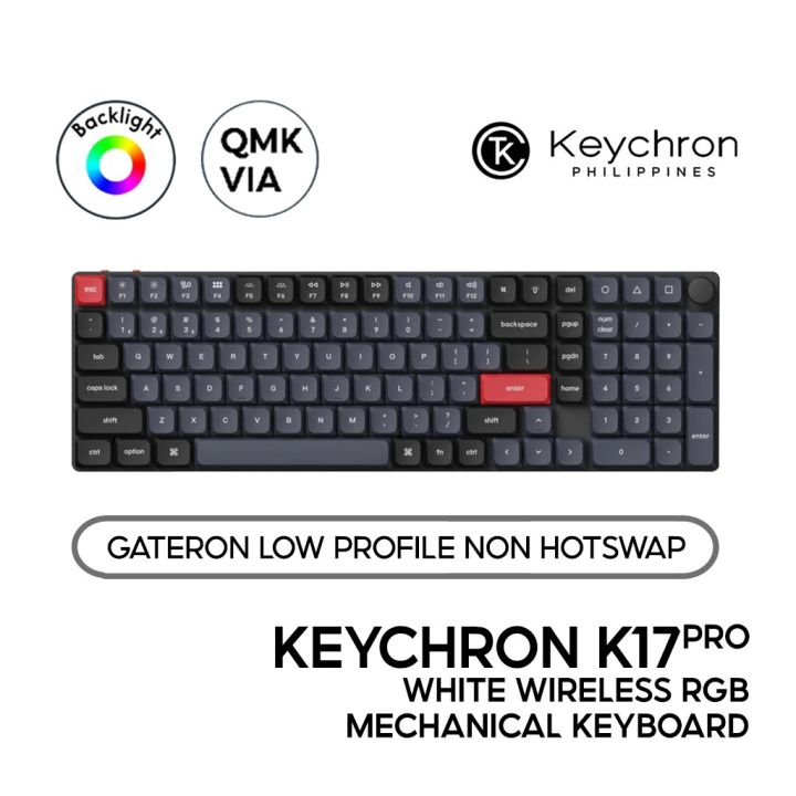 Keychron K17 Pro Mechanical Keyboard (96% layout, Wired/Bluetooth, RGB ...